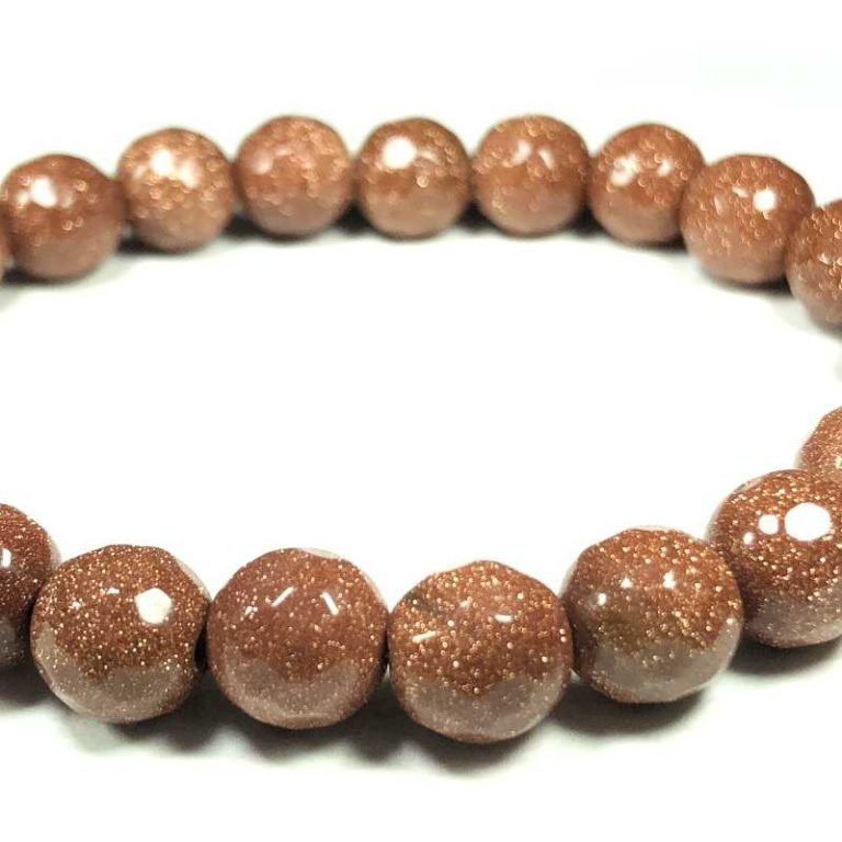 Goldstone (Faceted) Bead Bracelet 8mm - Gifts from the Earth | Geologic